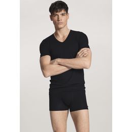 Calida Herren Kurzarmshirt "Focus", Gr. XXL, schwarz, Single Jersey, Obermaterial: 47% Lyocell (TENCEL ), 46% Baumwolle, 7% Elasthan, unifarben,