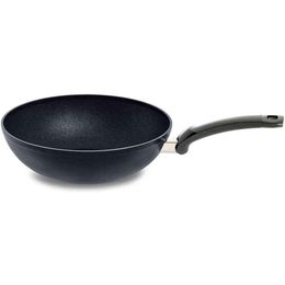 Fissler Wok "Adamant", Ø 28cm, grau, Pfannen, induktionsgeeignet, kratzfeste Antihaft-Beschichtung, Made in Germany
