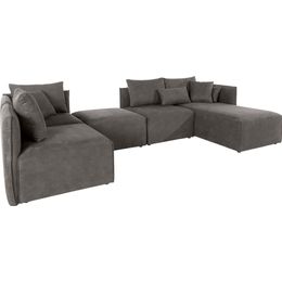 Wohnlandschaft OTTO HOME, B:340cm H:74cm T:172cm, grau, Struktur fein (100% Polyester);Struktur (100% Polypropylene);Webstoff (100%