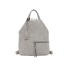 Tamaris Damen Rucksack "Rucksack TAS Nele", grau, Obermaterial: 60% Polyurethan PU. 40% Polyester PES., Rucksäcke