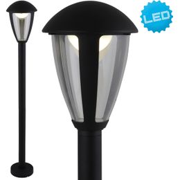Näve LED Außen-Stehlampe NÄVE, B:19cm H:100cm T:16,5cm, schwarz, Leuchten, "Clint", Aluminium schwarz Kunststoff klar incl. 14x LED IP44 Höhe 100cm