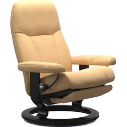 Relaxsessel stressless, B:76cm H:100cm T:74cm, gelb, Leder BATICK: BATICK ist ein leicht korrigiertes, durchgefärbtes und genarbtes Möbelleder, bei