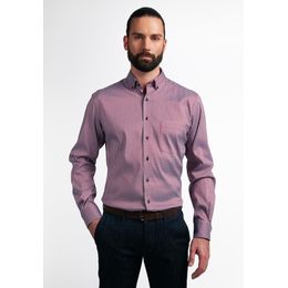 Eterna Herren Langarmhemd "MODERN FIT", rot, Gr. 43, Twill, 4% Elasthan, 26% Polyamid, 70% Lyocell, Hemden, EASY IRON (bügelleicht)