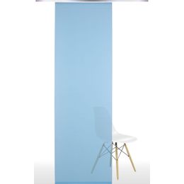Schiebegardine Liedeco, B:60cm H:245cm, blau, Polyester, Wohnzimmer, Gardinen, HxB: 245x60, ohne Paneelwagen