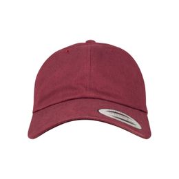 Flexfit Damen Snapback Cap "Flexfit Unisex Peached Cotton Twill Dad Cap"maroon, unifarben, 100% Baumwolle, Caps