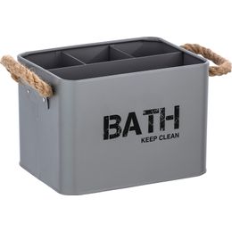 Badorganizer Wenko, B:19cm H:12,5cm T:13cm, bunt, Stahl, Aufbewahrungsboxen, "Gara", mit 4 F&auml;chern