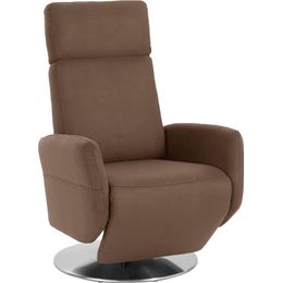 Sit & More TV-Sessel SIT & MORE, B:71cm H:110cm T:82cm, braun, Struktur impr&auml;gniert (100% Polyester);Luxus-Microfaser ALTARA NUBUCK (100% Polyester);Struktur