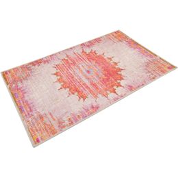 Badematte Wecon Home, H:6mm, bunt, Polyester, Badematten, "Sleepwalker", Vintage Orient Stil, Badezimmerteppich, waschbar