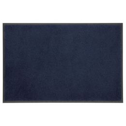 Fu&szlig;matte, B:40cm H:9mm L:60cm, blau, wash+dry by Kleen-Tex, Kunstfaser, Au&szlig;enbereich, Teppiche, "Original Uni, Schmutzfangteppich", Schmutzmatte,