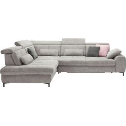 Musterring Ecksofa, B/H/T: 317cm x 86cm x 220cm, Flachgewebe, Armlehne rechts, Sitztiefenverstellung,ohne Kopfteilverstellung,Ohne Bettfunktion,Ohne