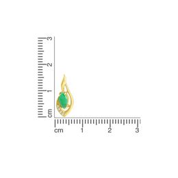 Firetti Damen Kettenanh&auml;nger "Schmuck Geschenk Gold 375 Halsschmuck Anh&auml;nger Halskette Tropfen", Gelbgold 375, 0,75 g, gr&uuml;n, Gelbgold 375,