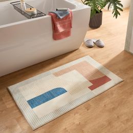Badematte Gino Falcone, H:7mm, grau, Polyester, Badematten, "Ariella GF-144", Badteppich, bedruckt, modernes Design, weich & kuschelig
