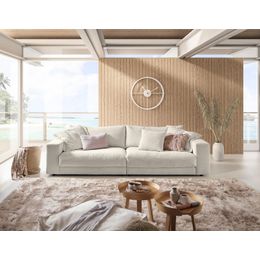 Big-Sofa Places of Style, B:290cm H:85cm T:127cm, weiß, Cord (88% Polyester / 12% Polyacryl), Sofas, "Enisa, bequeme, legere Polsterung B/T/H:
