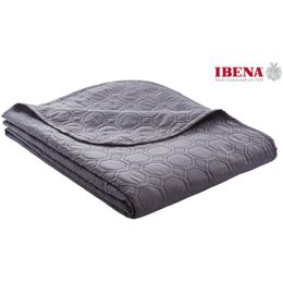 Tagesdecke Ibena, B:280cm L:250cm, grau, Kunstfaser, Tagesdecken, "Sonio", Tagesdecke mit Steppung in diversen Designs, als &Uuml;berwurf geeignet