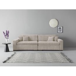 2-Sitzer Home Affaire, B:280cm H:86cm T:130cm, beige, 100% Polyester, Sofas, "Skara XXL", Lounge-Sofa XXL mit Federkern-Polsterung, in vielen