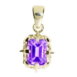 OSTSEE-SCHMUCK Damen Kettenanh&auml;nger "- Annerose 8x6 mm - Gold 333/000 - Amethyst", Gelbgold 333, gold, Gelbgold 333, Schmuckanh&auml;nger