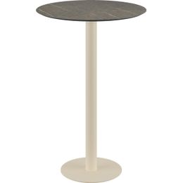 Klapptisch Essentials, B:70cm H:109,2cm T:70cm, beige, Pulverbeschichteter Stahl, Garten, Tische, "Urban", in verschiedenen Ausführungen