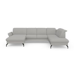 Sit & More Wohnlandschaft SIT & MORE, B:338cm H:84cm T:207cm, grau, Sofas, "Fashion U-Form", wahlweise mit Kopfteilverstellung, Vorziehsitz, motorisch,