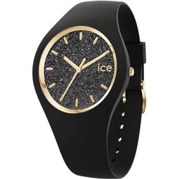 Ice Watch ICE-WATCH Damen Quarzuhr "ICE glitter - S37 - 3H", schwarz, Armbanduhren, Armbanduhr, Damenuhr, Silikonarmband, analog