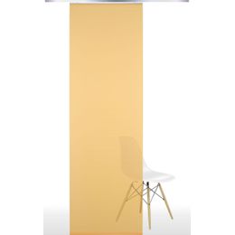 Schiebegardine Liedeco, B:60cm H:245cm, gelb, Polyester, Wohnzimmer, Gardinen, HxB: 245x60, ohne Paneelwagen