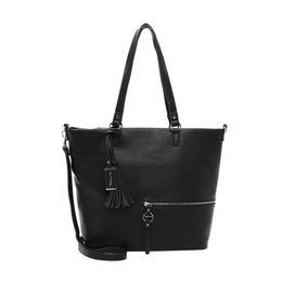 Tamaris Damen Shopper "Shopper TAS Nele", schwarz, Polyurethan, Taschen