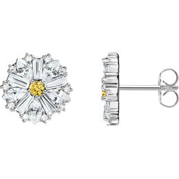 Thomas Sabo Damen Paar Ohrstecker "Lovely Daisy Ohrstecker groß", 11mm, Silber 925 (Sterlingsilber), bunt, Silber 925 (Sterlingsilber), Ohrringe, mit