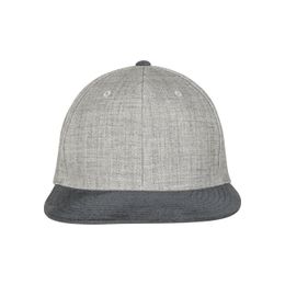Flexfit Damen Flex Cap "Flexfit Snapback Melange Velour Snapback"grau, grau, unifarben, 68% Polyester, 28% Viskose, 4% Elasthan, Caps
