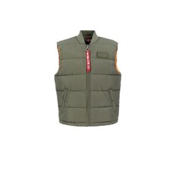 Herren Funktionsweste "Puffer Vest", grün, Gr. XL, Alpha Industries, Obermaterial: 100% Polyester; Futter: 100% Polyester; Füllung: 100% Polyester,