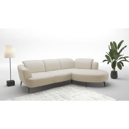 Sit & More Ecksofa SIT & MORE, B:309cm H:87cm T:199cm, beige, 95% Polyester, 5% Polyamid, Wohnzimmer, Sofas, "Zoe", ink.Sitztiefenverstellung, wahlweise mit