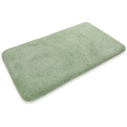 Badematte HOMIE LIVING, H:30mm, gr&uuml;n, Polyester, Badematten, "Porto Azzurro", Badteppich, uni, rechteckig & rund, waschbar, Badezimmerteppich
