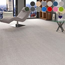 my home Teppichboden "Zephyra, Schlinge, Made in Netherlands", B : 400cm 1 Stk., 8mm, L: 325cm, grau, Schlafzimmer, Teppiche, Uni Farben, Breite 400