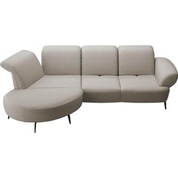 Sit & More Ecksofa SIT & MORE, B:313cm H:91cm T:208cm, grau, 95%Polyester 5%Polyamid, Wohnzimmer, Sofas, "Dance, L-Form, inkl. Sitztiefenverstellung", inkl.