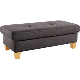 Hocker, B:136cm H:45cm T:70cm, grau, exxpo - SOFA FASHION, Wohnzimmer, Hocker, "Enya Bankhocker mit Staufach unter der Sitzfl&auml;che", sch&ouml;ne
