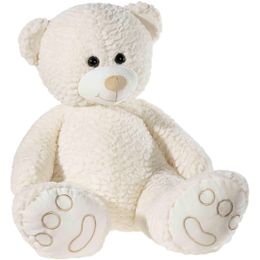 Heunec Jungen Kuscheltier "Bär Maskottchen L, creme", weiß, Polyester, H:90cm, Plüschfiguren