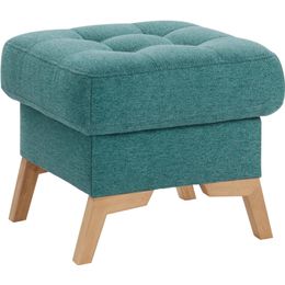 Hocker, B:56cm H:45cm T:56cm, braun, exxpo - SOFA FASHION, Webvelours (100% Polyester);Vintage (100% Polyester), Wohnzimmer, Hocker, "Fiord kompakt