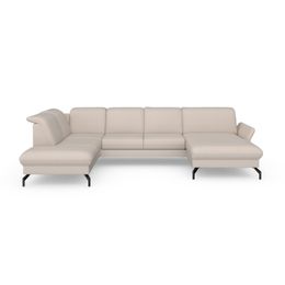 Sit & More Wohnlandschaft SIT & MORE, B:338cm H:84cm T:207cm, beige, Sofas, "Fashion U-Form", wahlweise mit Kopfteilverstellung, Vorziehsitz, motorisch,