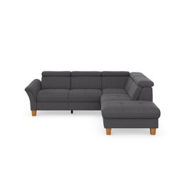 Ecksofa Home Affaire, B:249cm H:84cm T:217cm, braun, 100% Polyester, Wohnzimmer, Sofas, "Lindgren L-Form", wahlweise mit TV-Funktion, Stauraum und