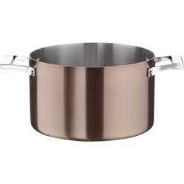 Pinti Inox PINTINOX Fleischtopf "Century", &Oslash; 20cm + H&ouml;he 12cm, rosa, T&ouml;pfe, Boden und Seitenw&auml;nde komplett aus 3 Schicht Material, Induktion