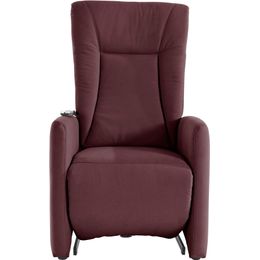 Sit & More TV-Sessel SIT & MORE, B:71cm, rot, 98% Polyester 2% Polyamid, Sessel, "Melissa", wahlweise elektrisch oder manuell verstellbar, optional Aufstehhilfe