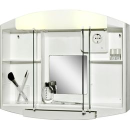 Spiegelschrank Jokey, B:59cm H:49cm T:15,5cm, wei&szlig;, Kunststoff, Badezimmer, Schr&auml;nke, "Elda", Kunststoff, 59cm breit