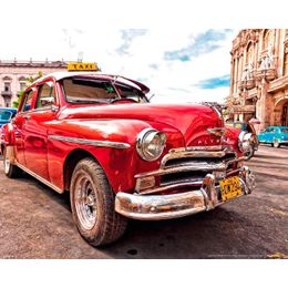 papermoon Fototapete "Old Cuba Car", B/L: 5m x 2,8m, Bahnen: 10 Stk., bunt, Tapeten