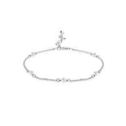 Elli Damen Fu&szlig;kette "Sommer 925 Silber, mit Kristallen von Swarovski", 2,5cm, Silber 925 (Sterlingsilber), silber, Silber 925 (Sterlingsilber),