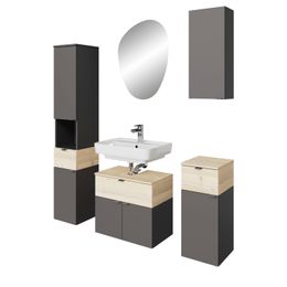 Badm&ouml;bel-Set SAPHIR, grau, Kastenm&ouml;bel-Sets, "Quickset 394"