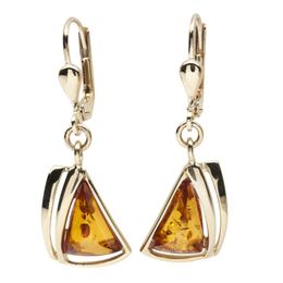 OSTSEE-SCHMUCK Damen Paar Ohrh&auml;nger "- Ilga - Gold 585/000 - Bernstein", Gelbgold 585, gold, Gelbgold 585, Ohrringe