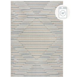 Teppich FLAIR RUGS, B:116cm H:4mm L:170cm, bunt, Kunstfaser, Wohnzimmer, Teppiche, "Clementine", kurzflor, waschbar, Wohnzimmer, Schlafzimmer