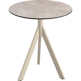 Klapptisch Essentials, B:70cm H:74cm T:70cm, beige, Pulverbeschichteter Stahl + HPL Tischplatte, Garten, Tische, "Infinity", in verschiedenen