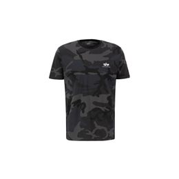 Herren T-Shirt "Basic T-Shirt SL Camo"schwarz camo, Gr. XL, Alpha Industries, Shell: 100% Cotton, Shirts