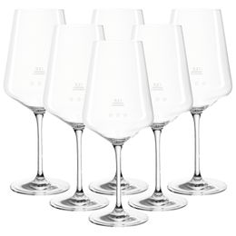 Leonardo Rotweinglas "Rotweingläser geeicht Puccini Gastro-Edition 0,2 l 6er Set transparent", transparent, Trinkgefäße