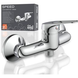 EISL® Duscharmatur EISL, B:21,5cm H:10,5cm, silber, Messing, Armaturen, "SPEED", auswechselbare 35mm Keramik-Kartusche, Brauseschlauchanschluss