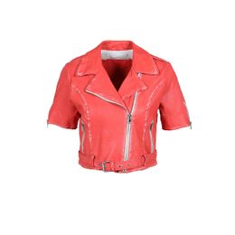 Freaky Nation Damen Lederjacke "Coral Reef-FN"coral, Gr. XS, Oberstoff: 100% Leder; Futter: 100% Baumwolle, Jacken